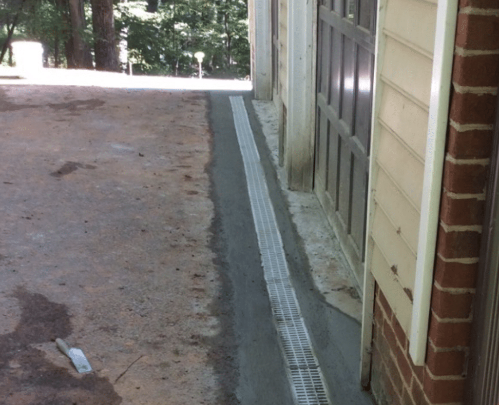 Channel Drain Installation - Reynolds Contracting Virginia